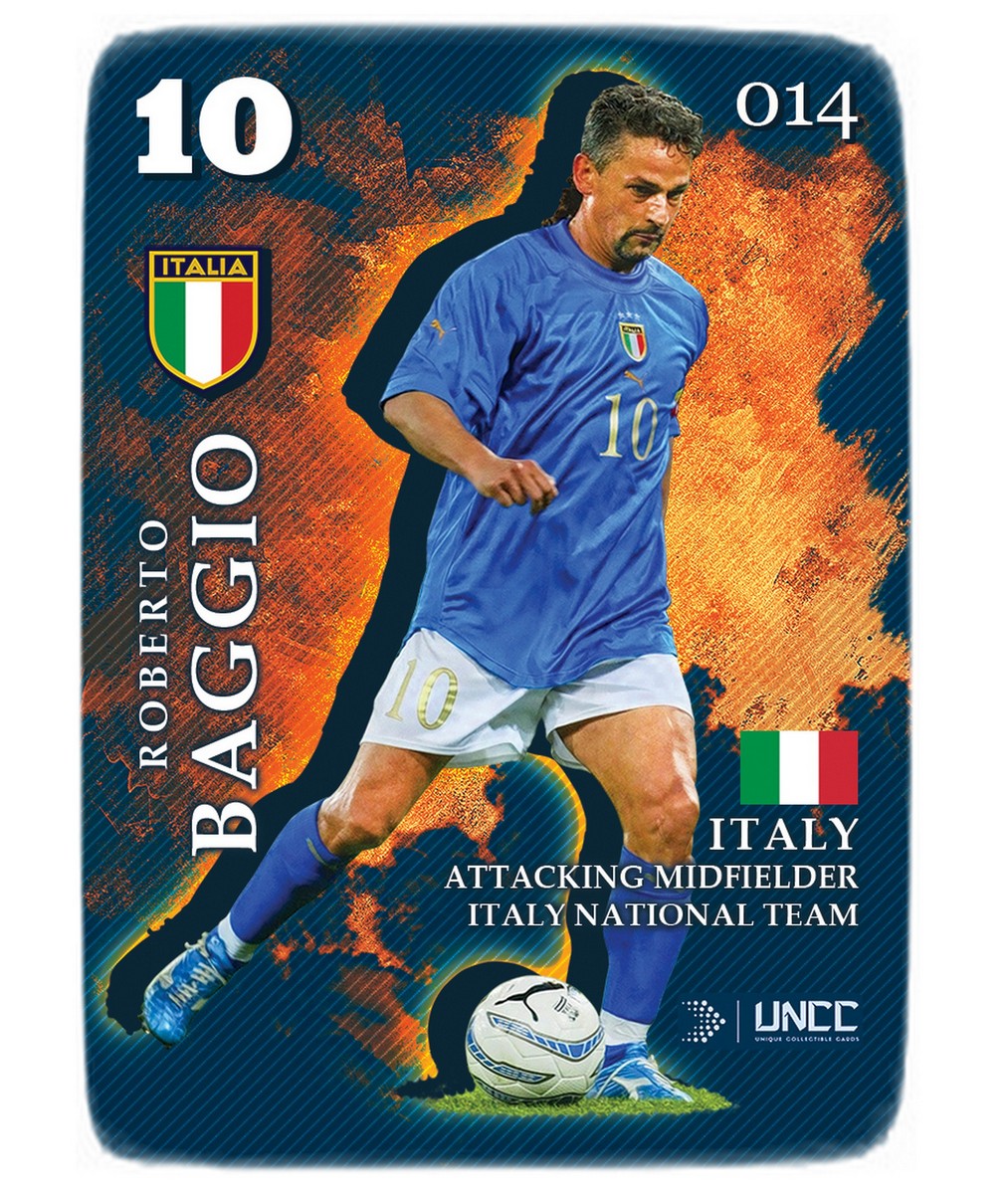 ROBERTO BAGGIO, Italy National Team – Unique Collectible Cards