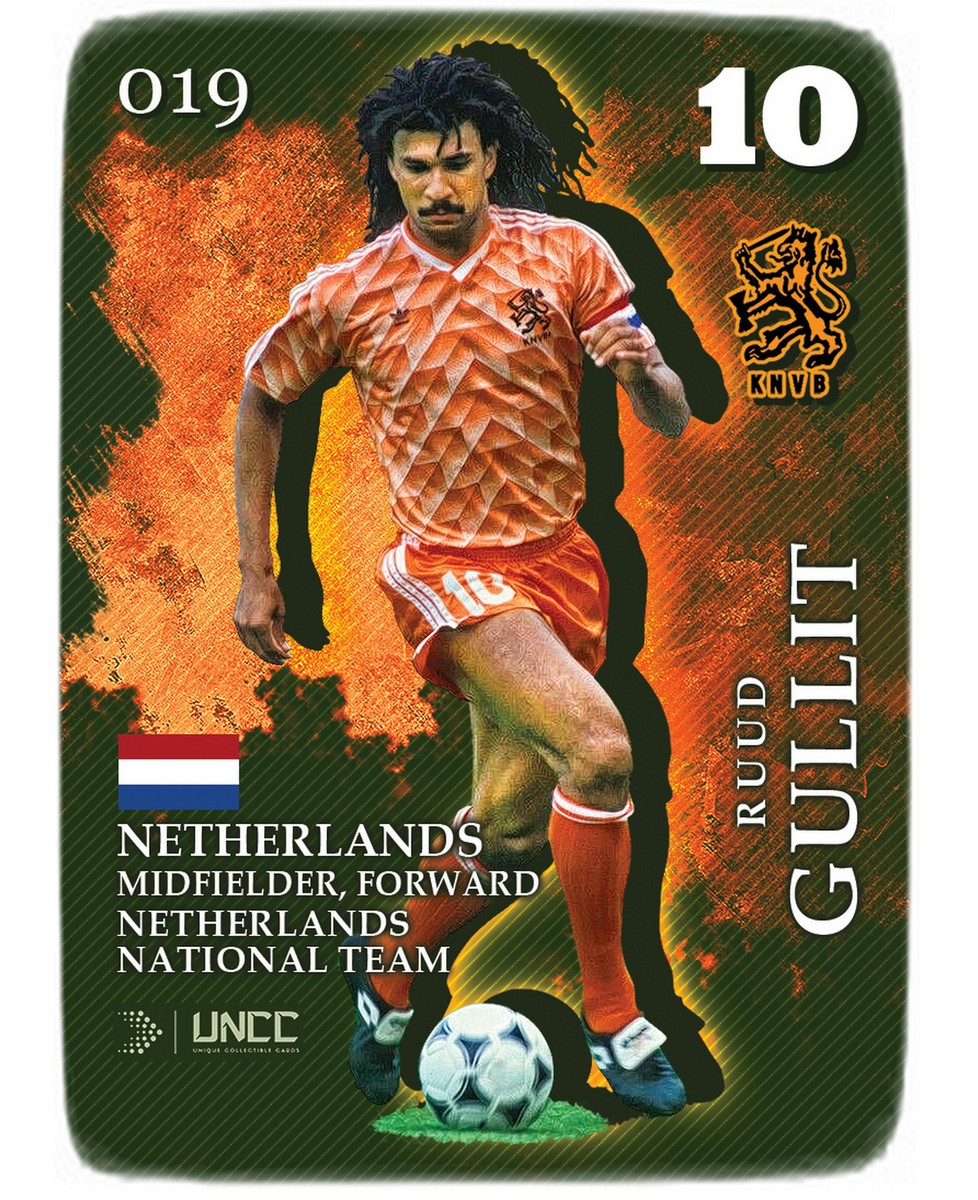 RUUD GULLIT, Netherlands National Team – Unique Collectible Cards